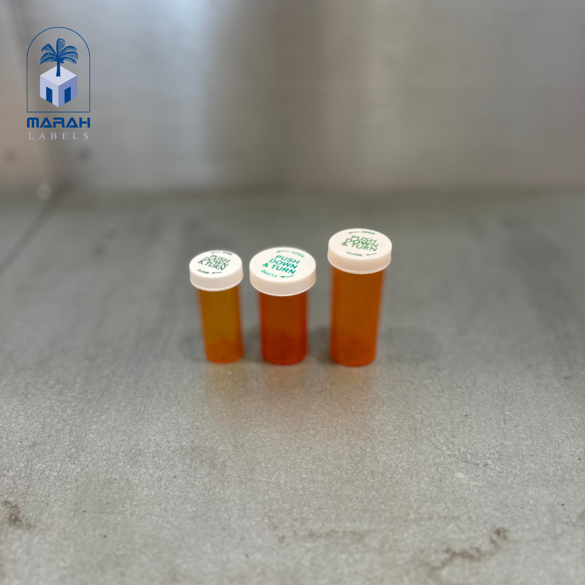 Lock Push Down and Turn Cap Vials - Child-Resistant & BPA-Free Medicat ...